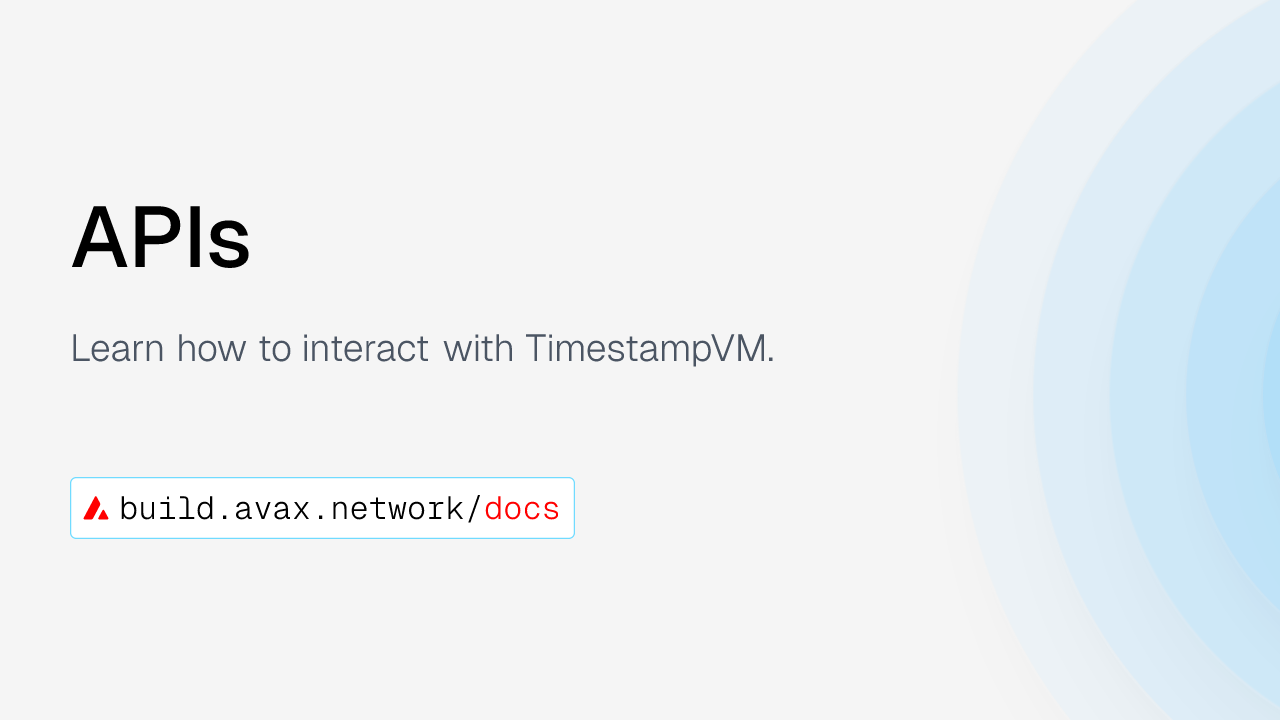APIs | Avalanche Builder Hub